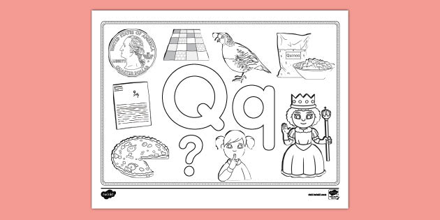 free printable letter q coloring pages