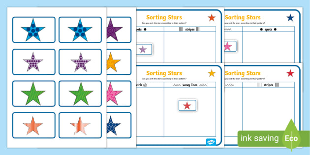 👉 Star Pattern Match and Sort Activity