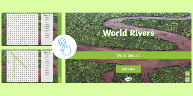 Interactive World Rivers Word Search | Twinkl Go!