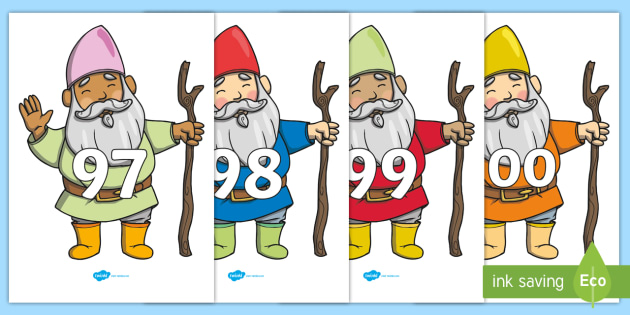 Numbers 0-100 on Gnomes (Teacher-Made)