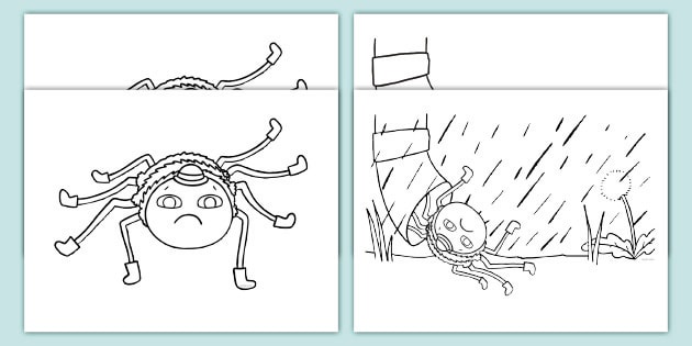 the itsy bitsy spider coloring page
