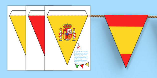 Spanish Flag Bunting - spanish, flag, bunting, flag bunting
