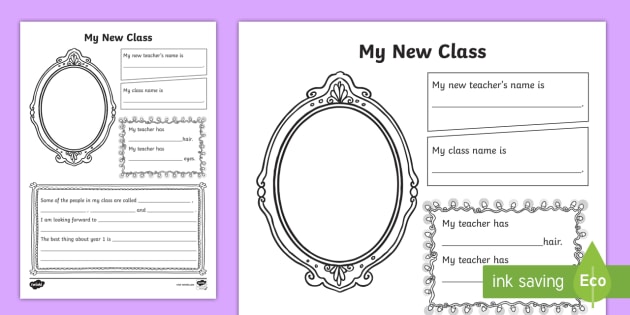 My New Class Fact Sheet (teacher made)