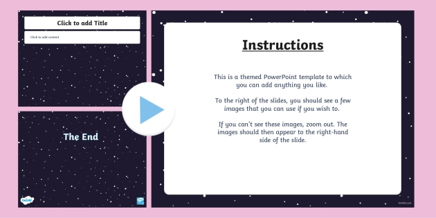 FREE! - Editable Night Sky PowerPoint Template