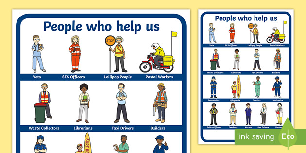 People Who Help Us Giant Display Poster (creat de profesori)