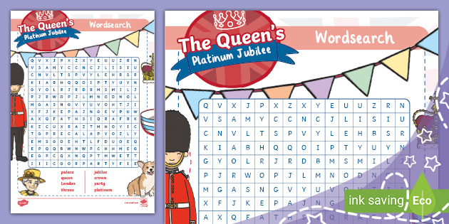 The Queen's Platinum Jubilee: Word Search (Ages 5 - 7)