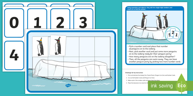 EYFS Maths Addition Challenge: Penguin Party