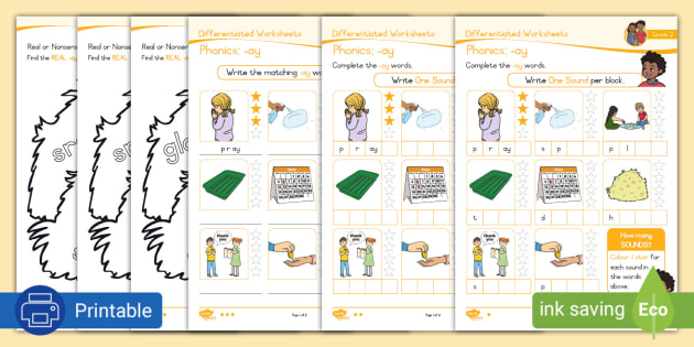 Ai Ay Worksheets 2nd Grade