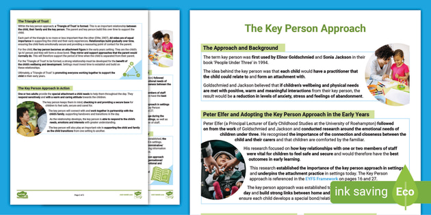 The Key Person Approach | CPD | Twinkl (teacher made)