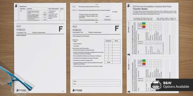 KS3 Forces Assessment Pack - Foundation | Physics | Beyond