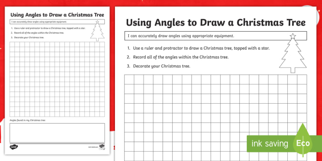 Using Angles to Design a Christmas Tree Worksheet / Worksheet