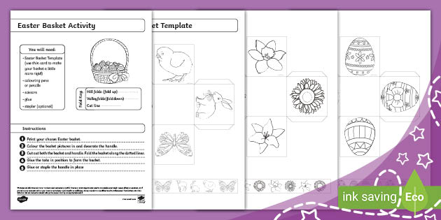 Easter Basket Craft Instructions (teacher made)