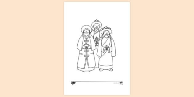 FREE! - Three Wise Men Colouring Page | Colouring Sheets