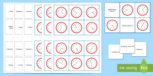 Mixed Time Bingo French