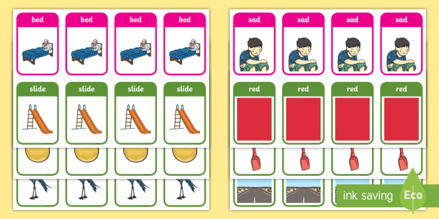 /d/ Final Sound Snap Card Game (teacher made)