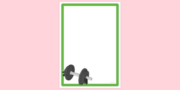FREE! - Weights Page Border | Page Borders | Twinkl