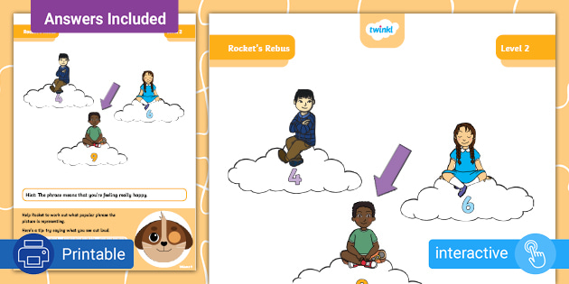 Rocket's Rebus - Volume 9 - Kids Logic Puzzle – Twinkl - L2