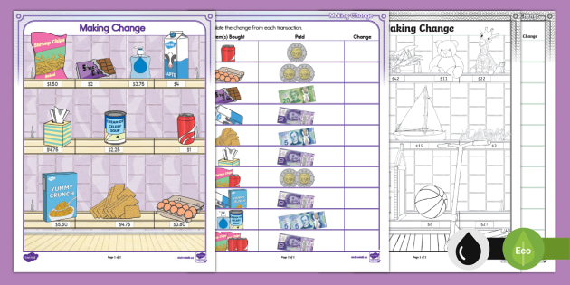 Canadian Money Making Change at the Corner Shop