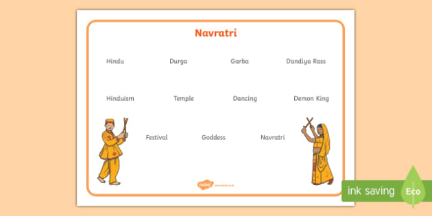 Navratri Word Mat (Teacher-Made)