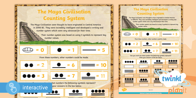 Interactive PDF: Home Learning: UKS2: Maya Civilisation