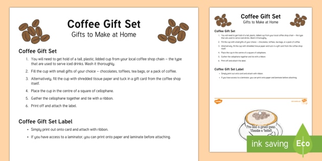 Coffee Set Teacher Gift Step-by-Step Instructions