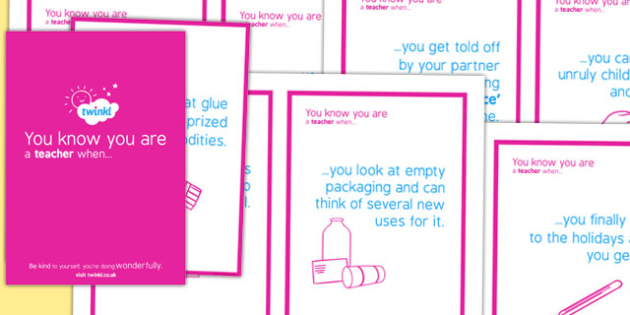 FREE! - You Know You're a Teacher When Booklet