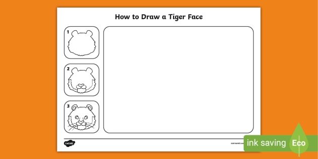 How to Draw a Tiger Face Guide