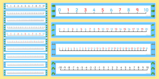 FREE! - Number Lines to Support Teaching on The Very Hungry Caterpillar