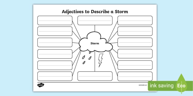 Storm Adjectives Mind Map (Teacher-Made)