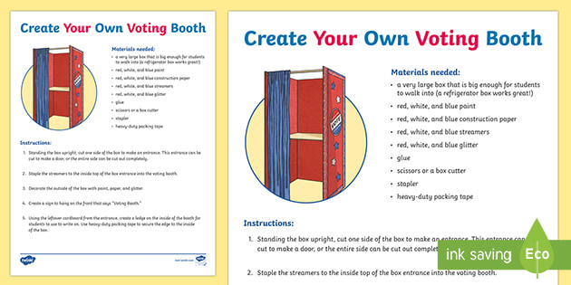 Make Your Own Voting Booth Activity