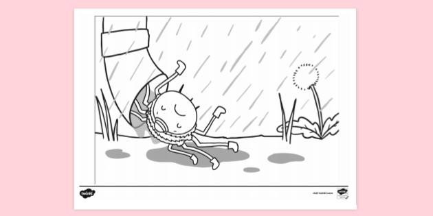 FREE! - Rain Colouring Page Printable (teacher made)