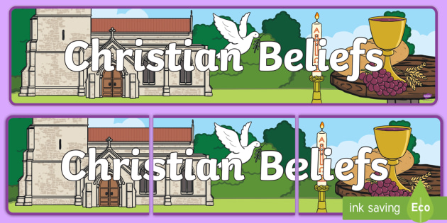 FREE! - Christian Beliefs Display Banner (teacher made)
