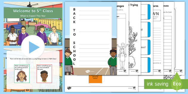 Fifth Class Back to School Activity Pack English/Gaeilge