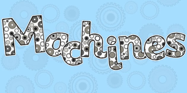 Cog Display Lettering (teacher made)