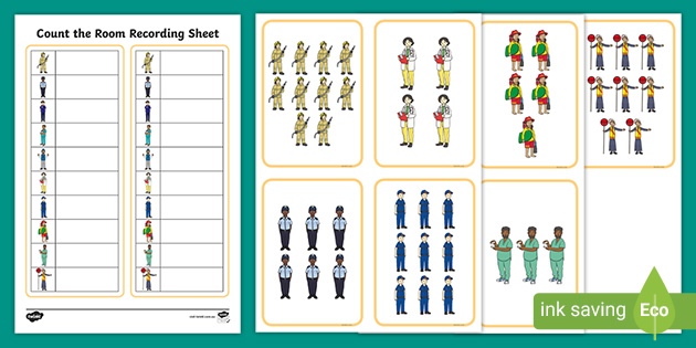 Count the Room 1-10: Community Helpers Activity Pack