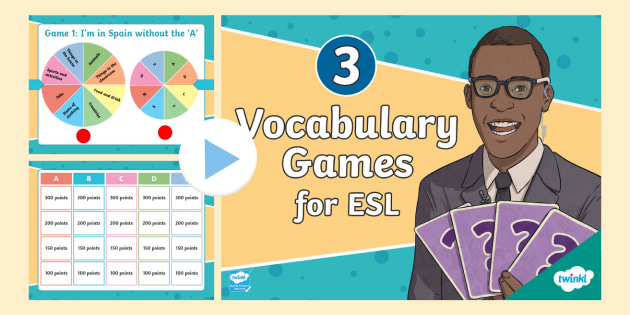 3 Editable Vocab Games for ESL (teacher made)