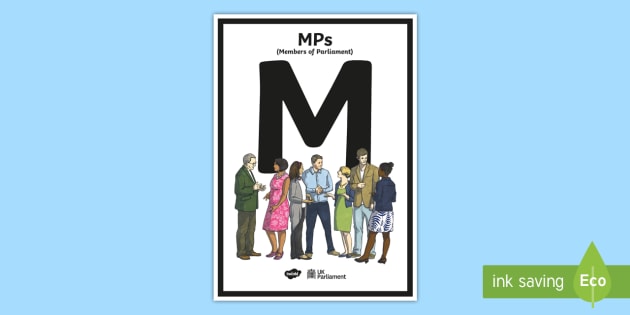 FREE! - M in The ABC of Parliament A4 Display Poster