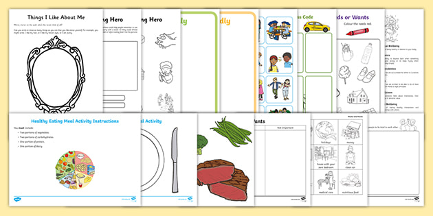 Health and Wellbeing Tasks - First Level Activities - Twinkl