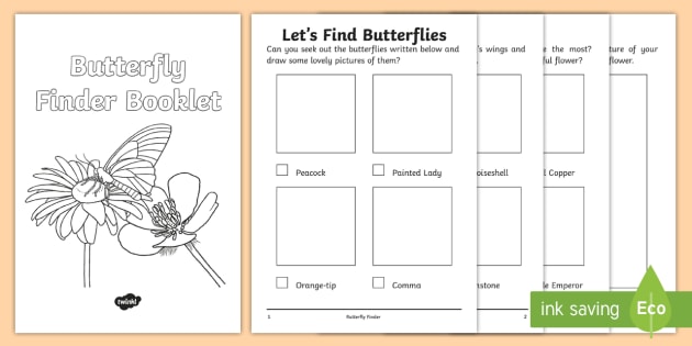 Butterfly Finder Booklet - Butterfly Booklet (teacher made)
