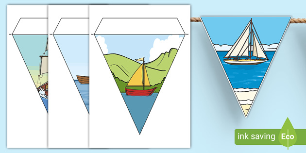 FREE! - Sailboat Bunting | Display Bunting | Twinkl