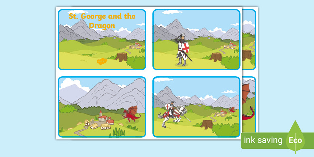 St George And The Dragon Story Sequencing Cards