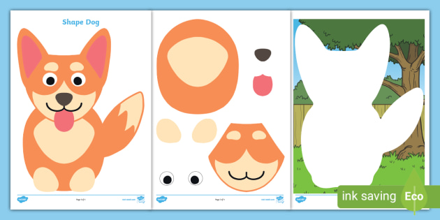 👉 2D Shape Dog Cutting Skills Activity (Teacher-Made)