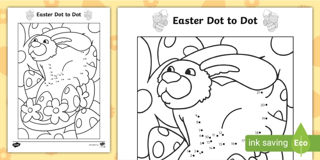 FREE! - Easter Scene Dot to Dot Drawing Activity