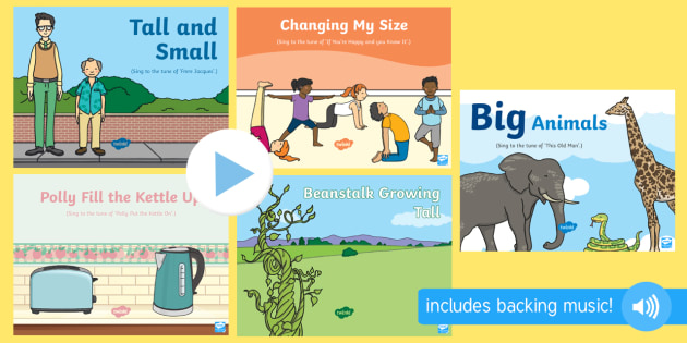 Height, Length, Weight, and Capacity Songs and Rhymes PowerPoints Pack