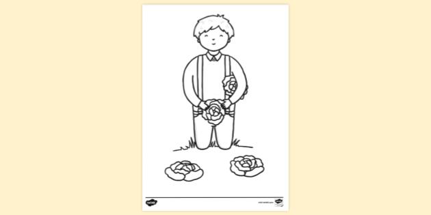 Man Stealing Lettuces Colouring Sheet Colouring | Colouring Sheets