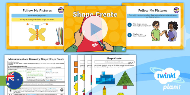 Year 1 Shape: 2D Shapes Lesson 1 (teacher made)