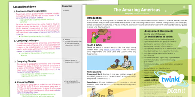 Geography: The Amazing Americas Year 6 Planning Overview