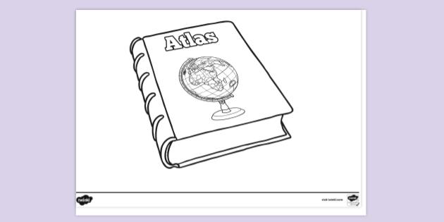 FREE! - Atlas Colouring Sheet (teacher made)