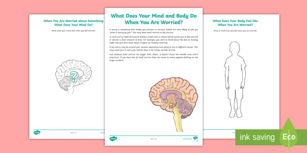What Does Your Mind and Body Do When You Feel Worried? Worksheet