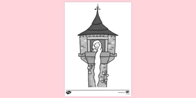 FREE! - Rapunzel in Tower Colouring Sheet | Colouring Sheets